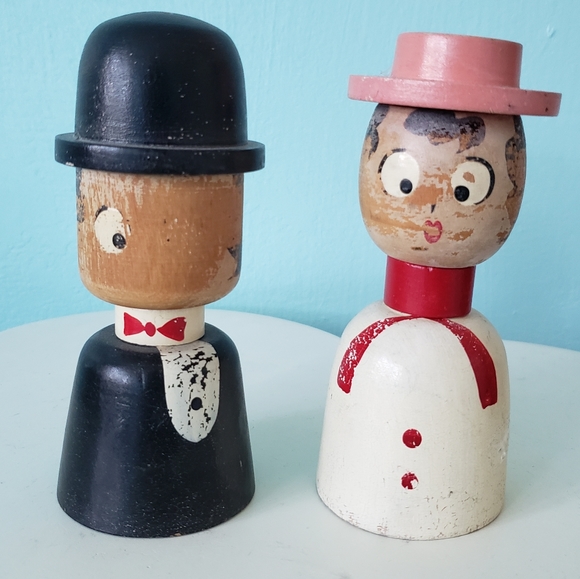 unknown | Kitchen | Vintage 5s Wedding Marriage Haunted Distressed Pair ...